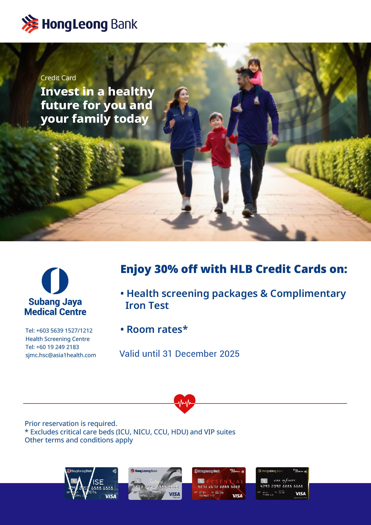 Health Promotion for Hong Leong Bank Credit Cards Cardholders – 30% Off ...