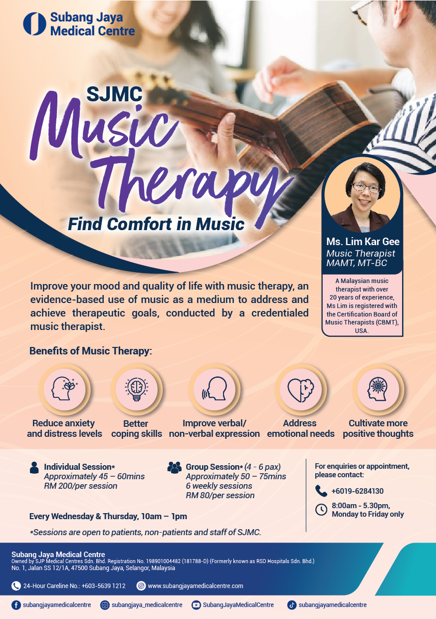 Music Therapy Malaysia | Mental Wellness Therapy Sessions at SJMC | SJMC
