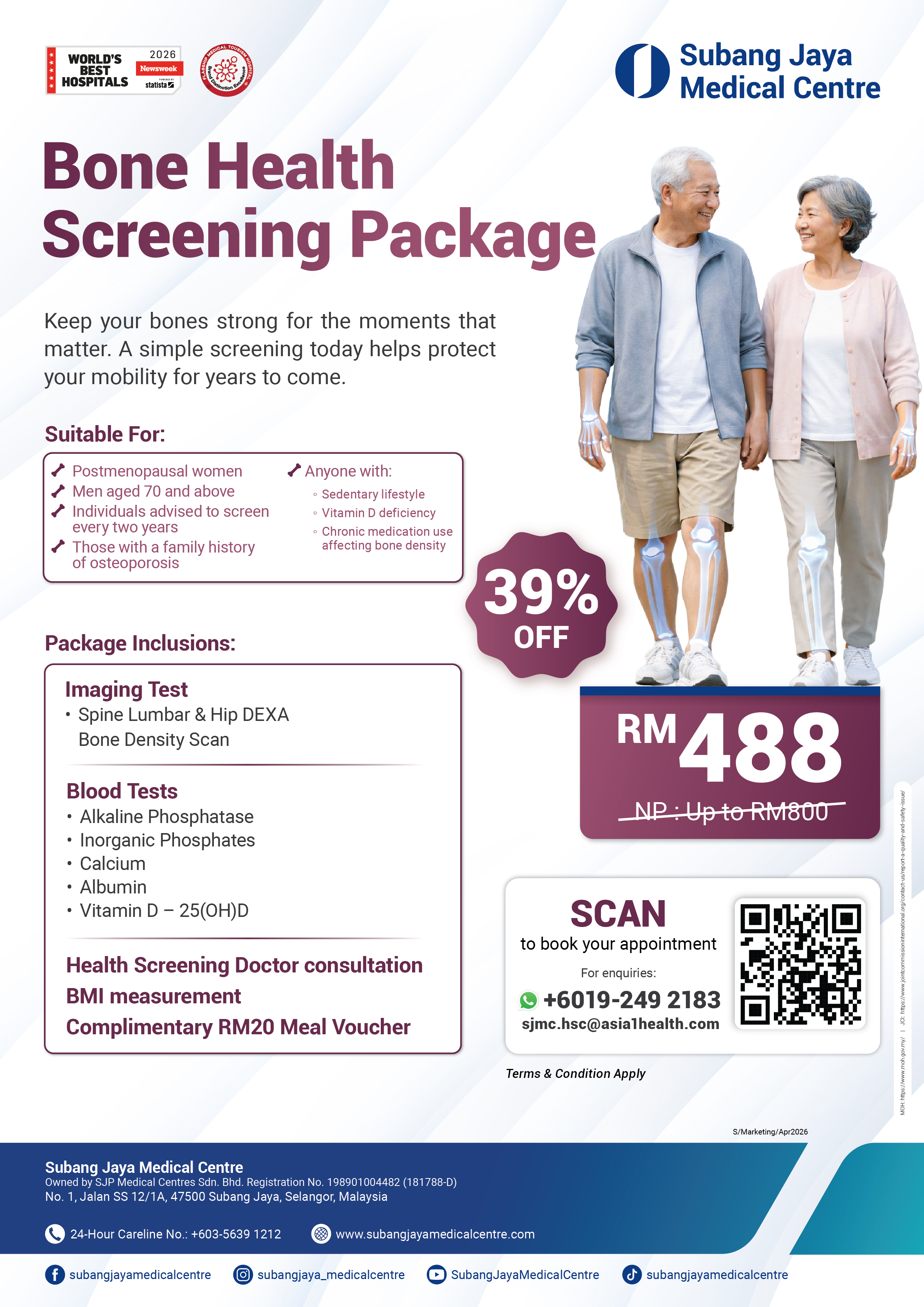 Bone Health Screening Package - RM488 | SJMC